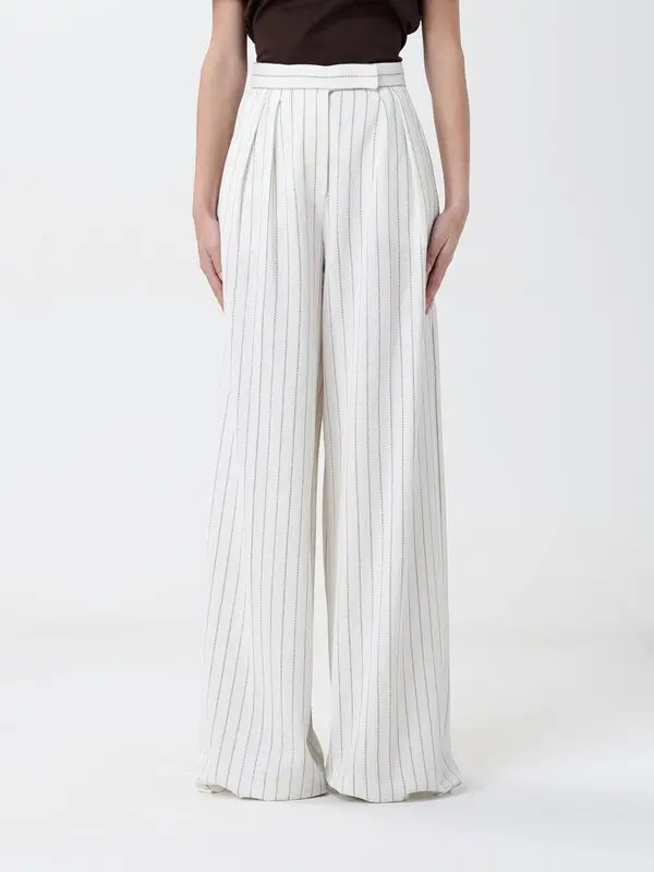 Max Mara Wide Leg Pants - White