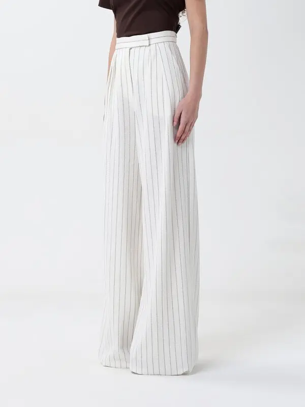 Max Mara Wide Leg Pants - White
