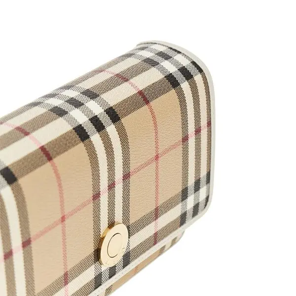 Burberry Check Coated Canvas Hampshire Bag - Cream