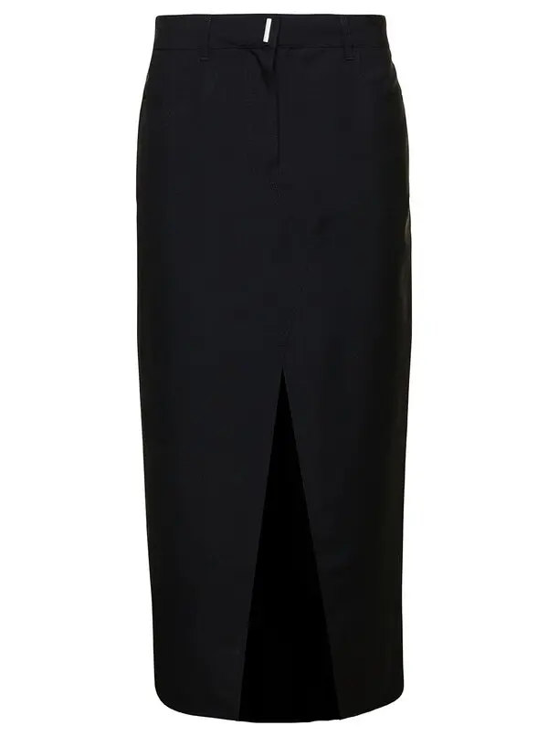 Givenchy Long Skirt With Front Split - Multicolor