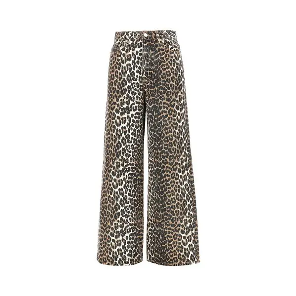 GANNI Leopard-print Lari Jeans - Multicolor