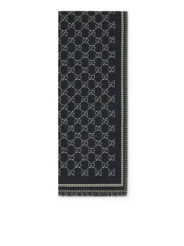 Gucci Gg Jacquard Wool Scarf