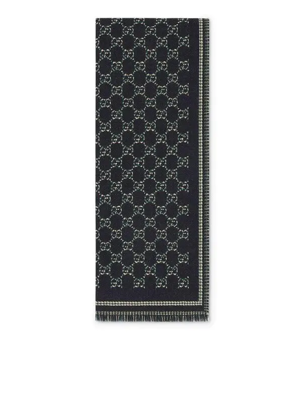 Gucci Gg Jacquard Wool Scarf - Multicolor