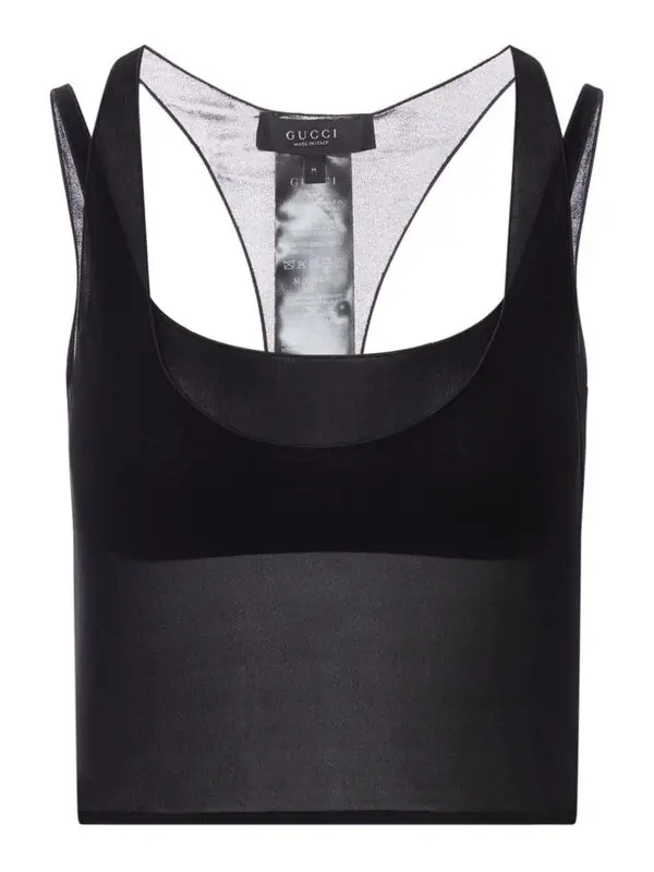 Gucci Semi-transparent Top In Technical Fabric
