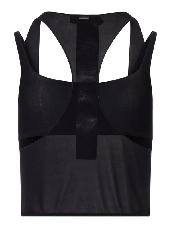 Gucci Semi-transparent Top In Technical Fabric