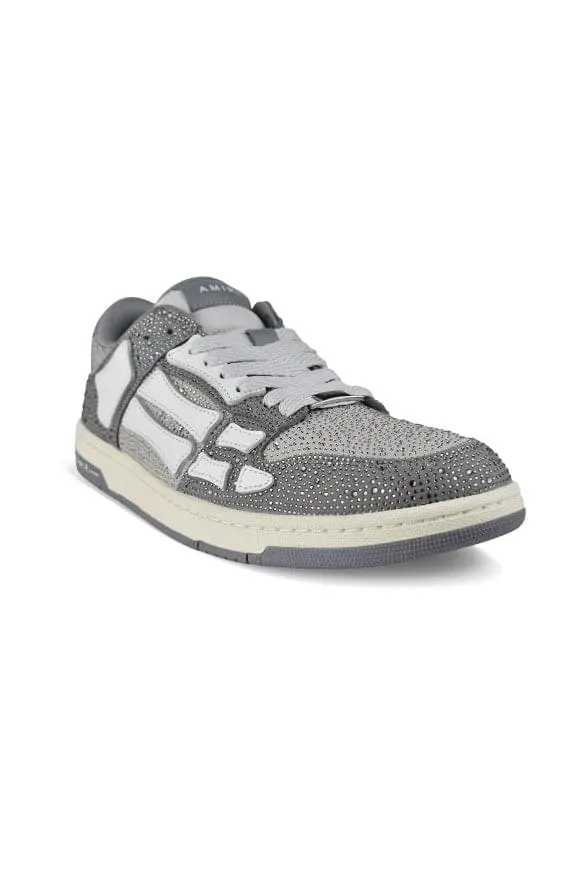 Amiri Crystal Skel Low Top Sneakers - Gray