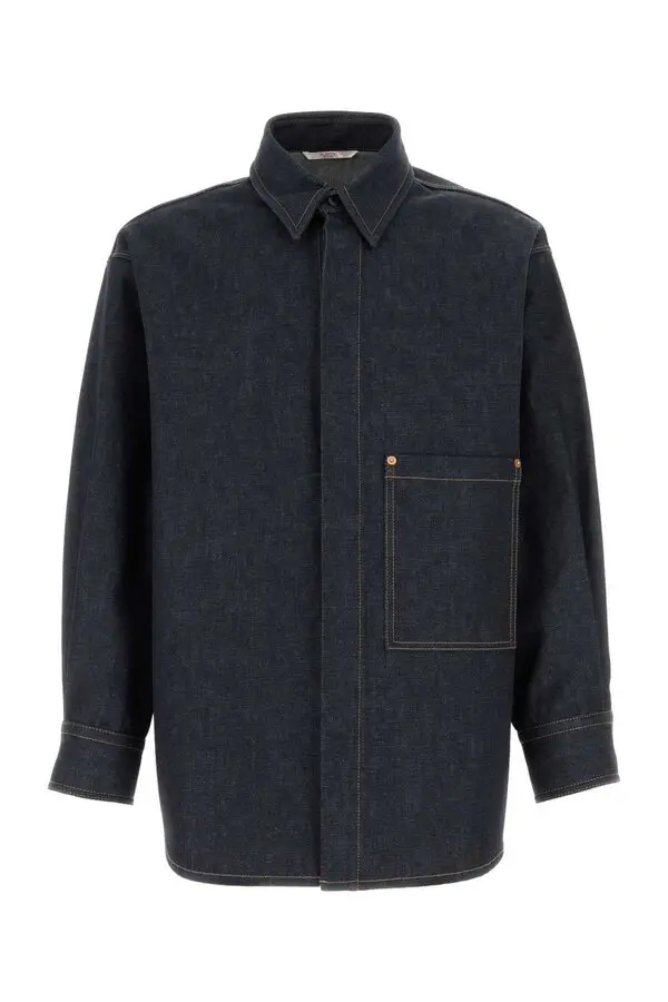 Valentino Garavani Dark Denim Oversize Shirt - Blue