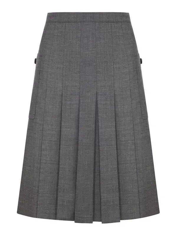 Prada Pleated Mat Skirt