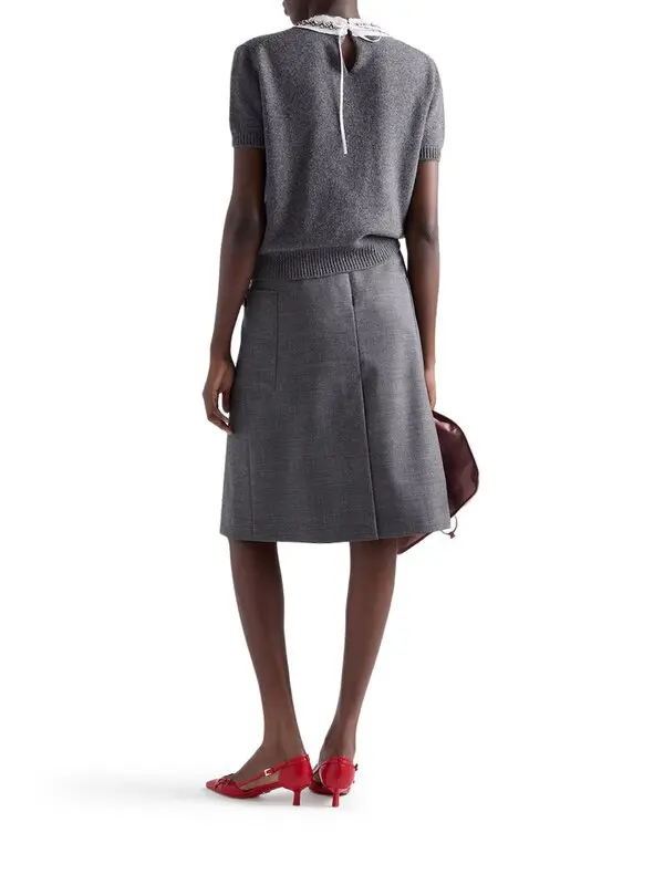 Prada Pleated Mat Skirt