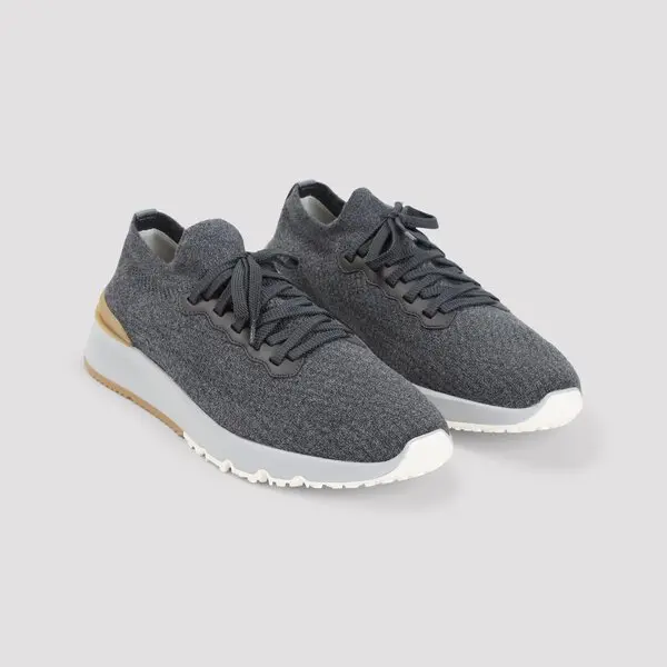 Brunello Cucinelli Lavagna Textile Sneakers