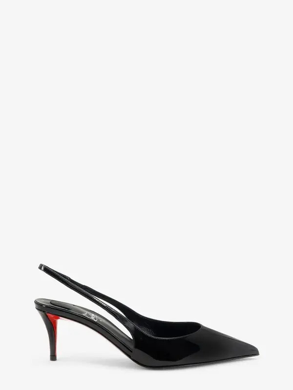 CHRISTIAN LOUBOUTIN Miss Z Patent Leather Slingback Pumps - Black