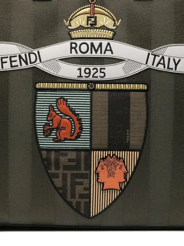 Fendi Club Pequin Canvas Shopper Bag