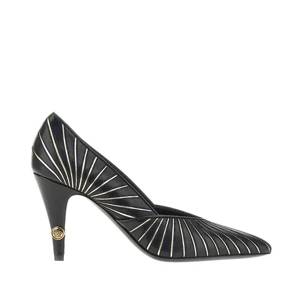 Versace Nappa Leather Pumps - Black