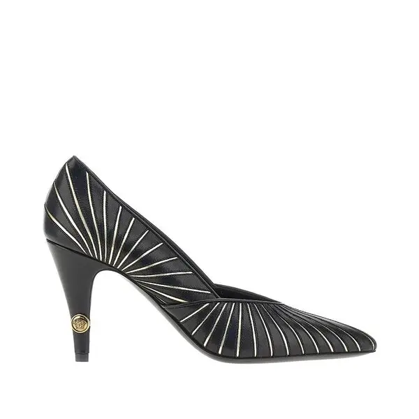 Versace Nappa Leather Pumps - Black