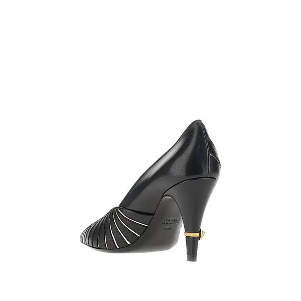 Versace Nappa Leather Pumps - Black