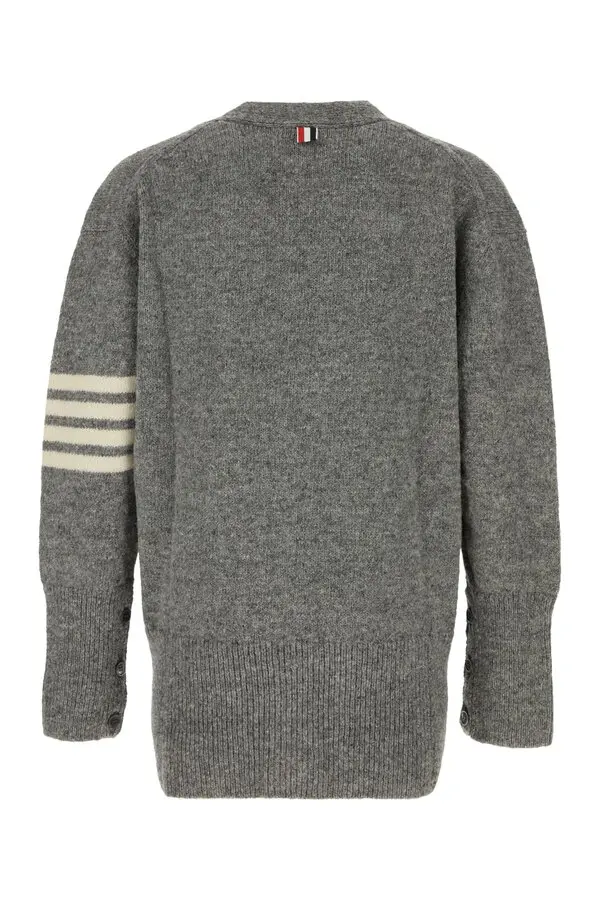 Thom Browne Jersey Stitch Exaggerated Fit V-neck Cardigan