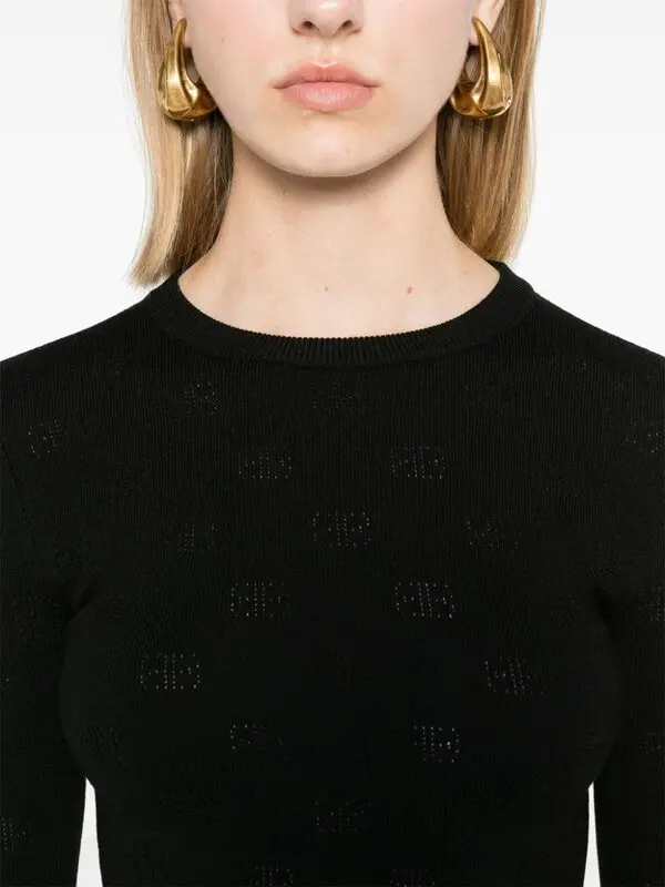 Balenciaga Open-knit Wool Top