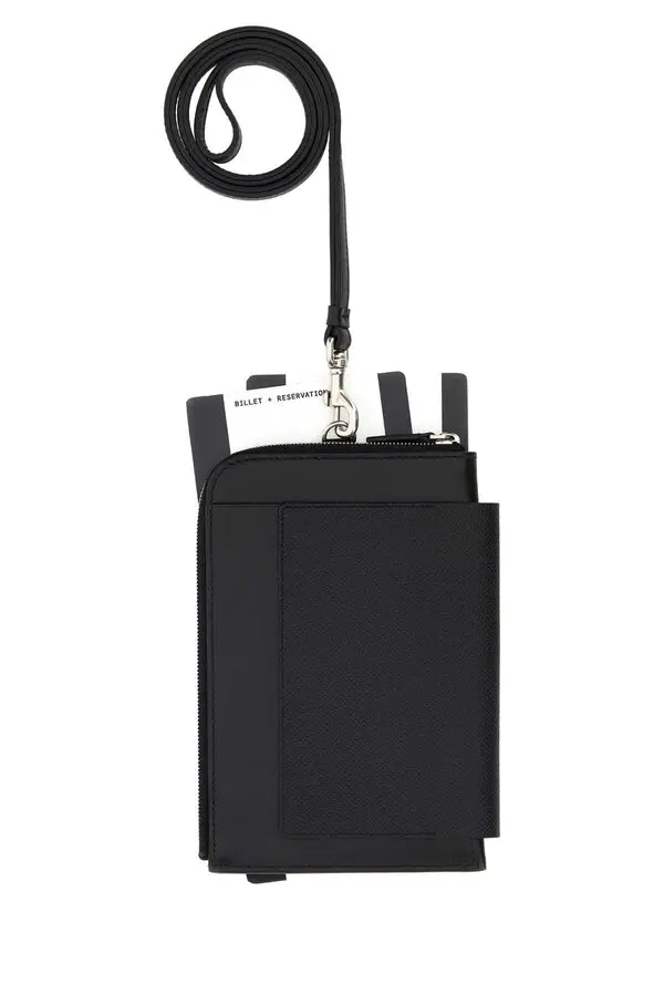 Balenciaga Leather Phone Holed - Black