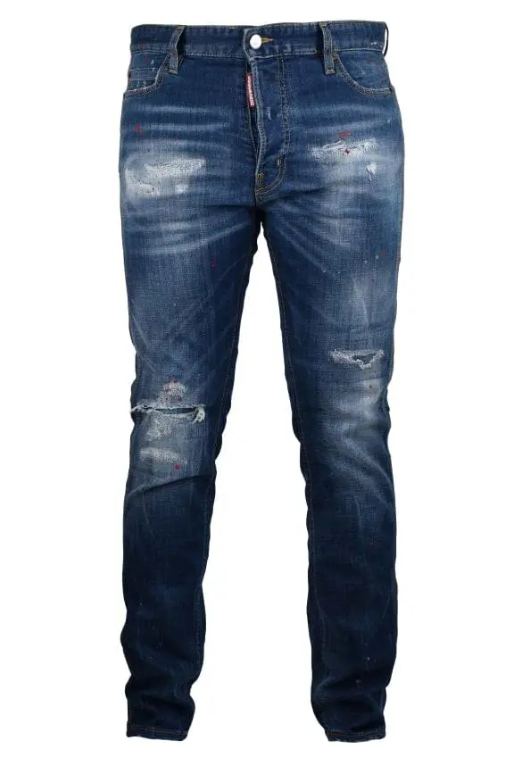 Dsquared2 Stretch Cotton Denim Cool Guy Jean - Blue