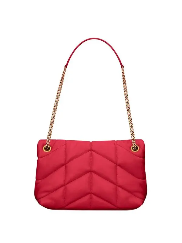 Saint Laurent Small Loulou Puffer Bag In Nappa Leather - Red