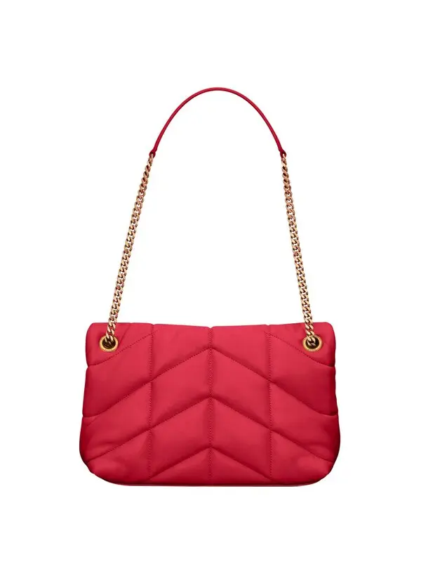 Saint Laurent Small Loulou Puffer Bag In Nappa Leather - Red