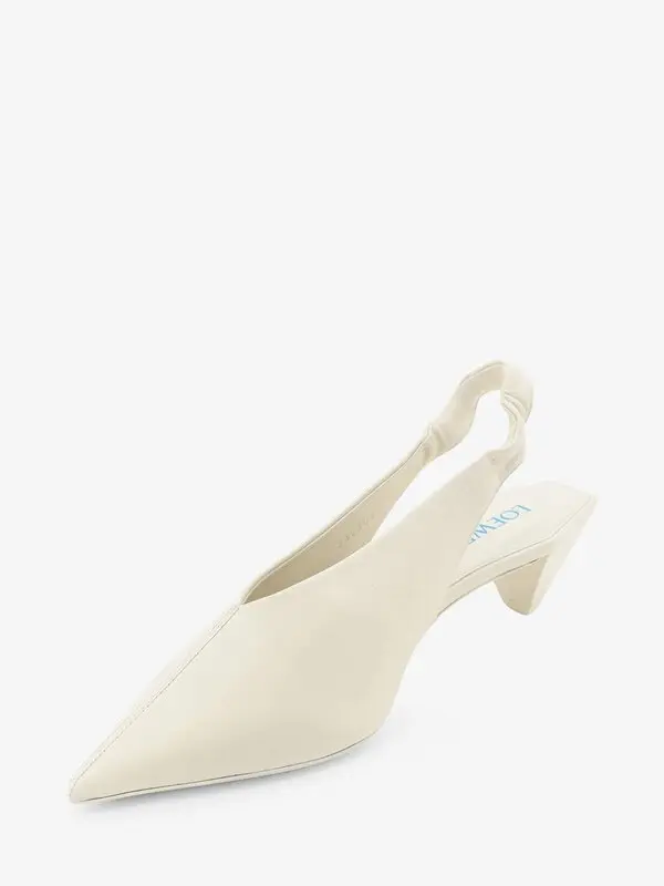 Loewe Leather Slingback Pumps - White