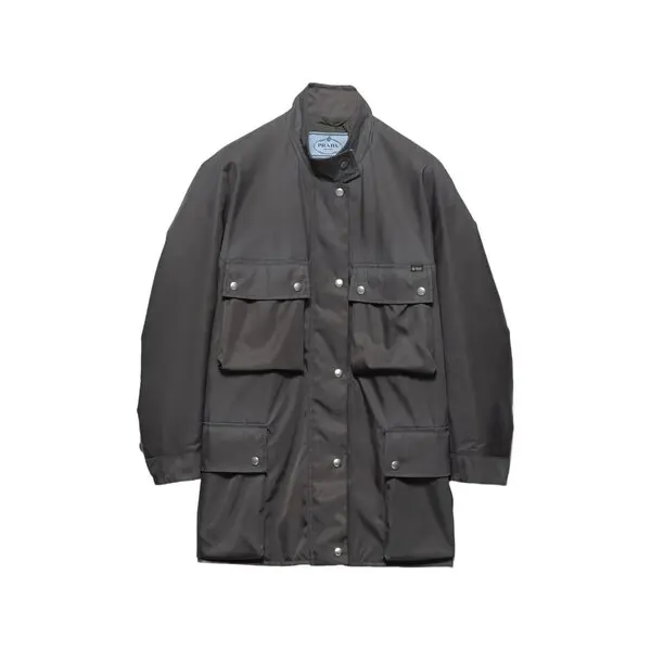 Prada Grey Jackets Military Jackets