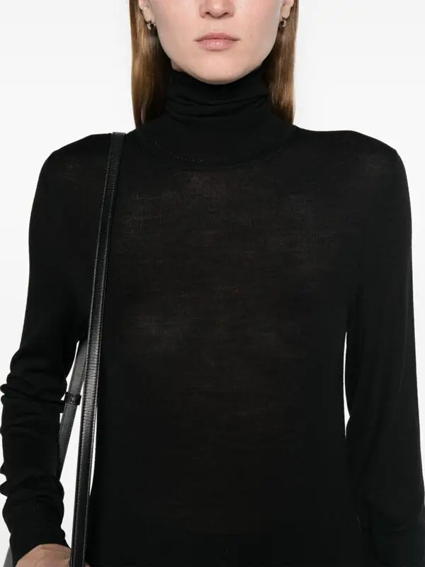 Saint Laurent Cassandre Wool Turtleneck Sweater