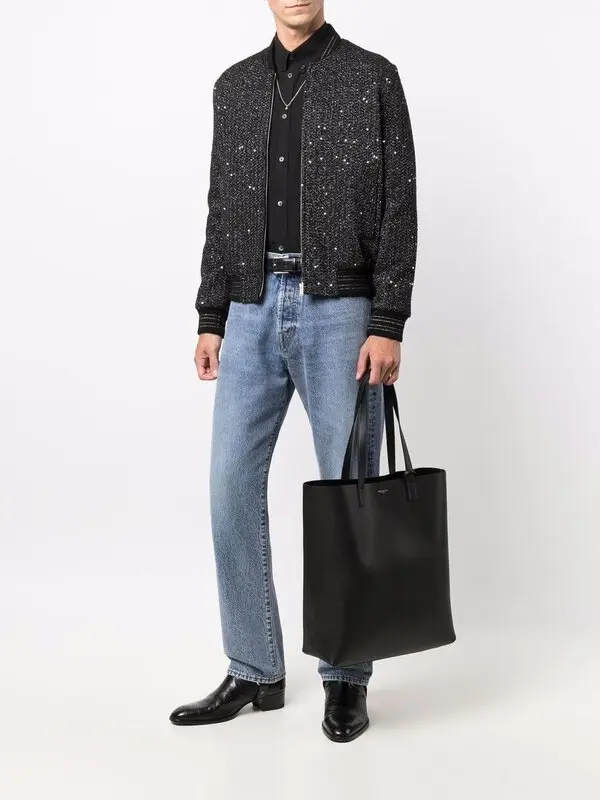 Saint Laurent Bold Leather Tote Bag