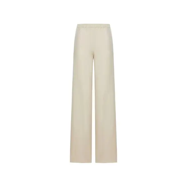 Max Mara Linen Palazzo Trousers - Cream
