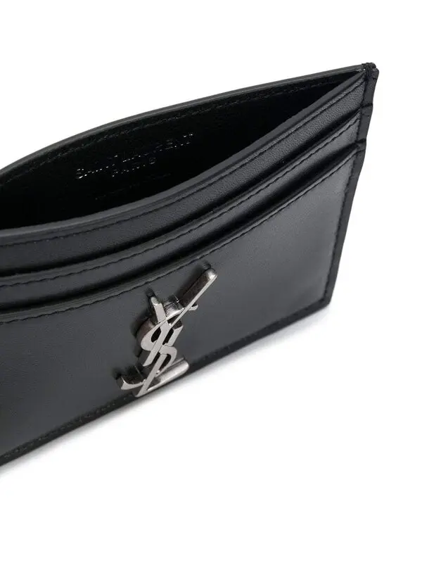 Saint Laurent Smooth Leather Cassandre Card Holder