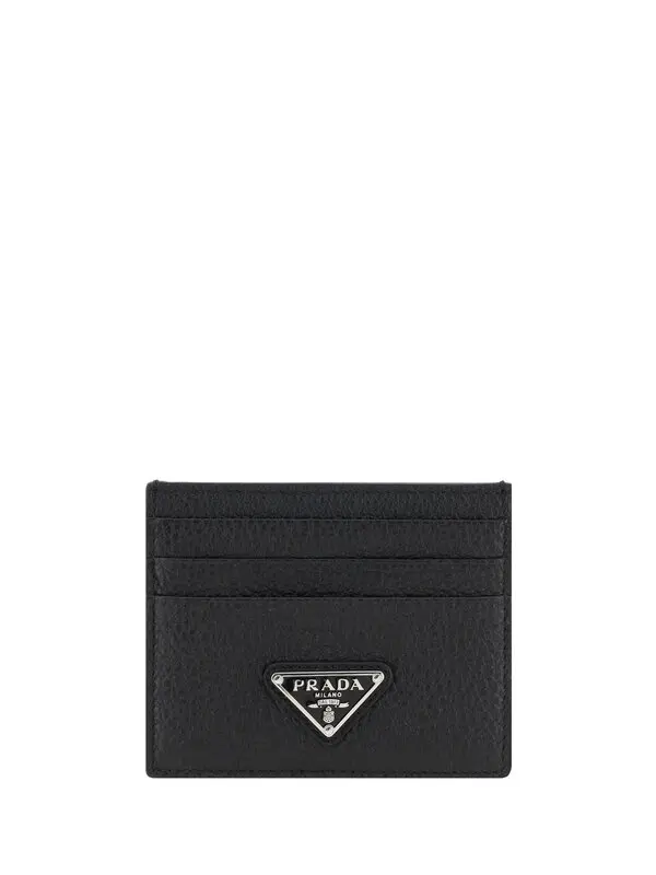 Prada Leather Card Holder - Black