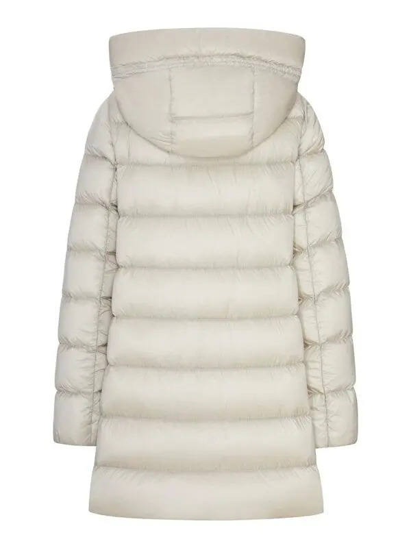 Moncler Suyenne Midi Hooded Down Coat - Cream