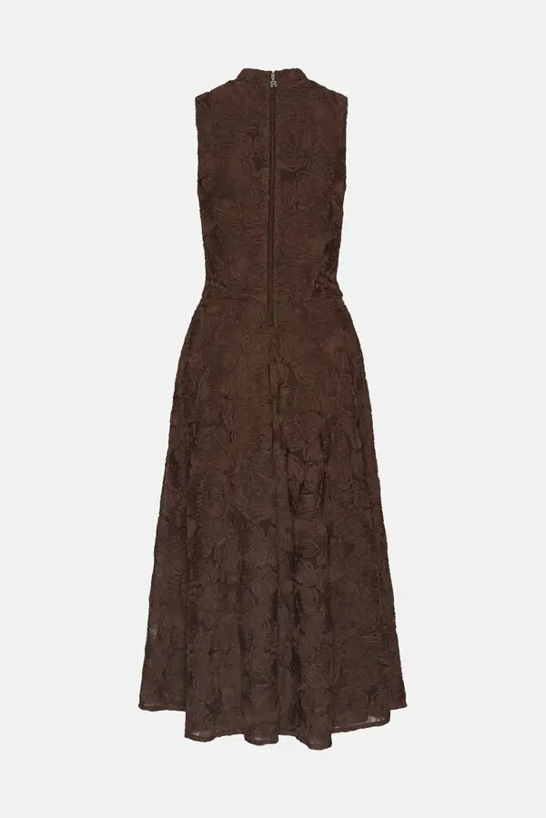 ROTATE BY BIRGER CHRISTENSEN Flower Mesh Flared Dress