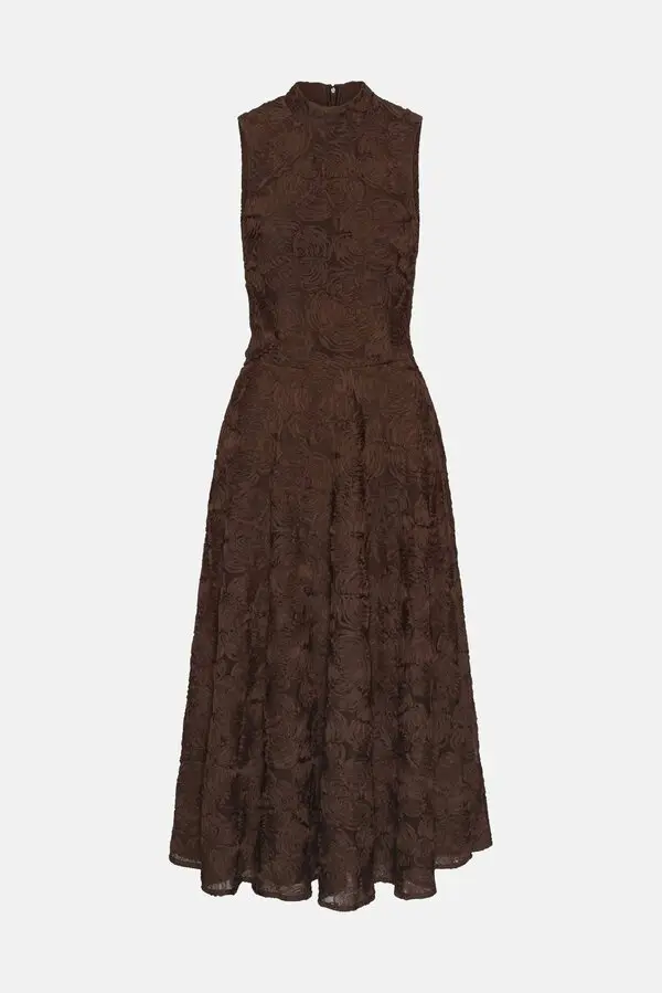 ROTATE BY BIRGER CHRISTENSEN Flower Mesh Flared Dress - Multicolor