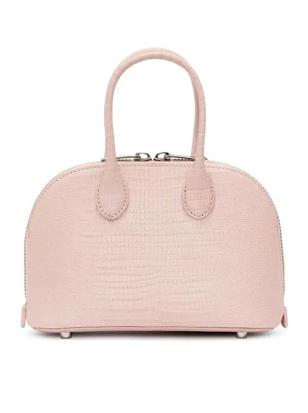 SELF-PORTRAIT Mini Leather Bag With Pendant - Pink