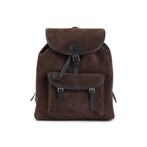 Valentino Garavani Suede Backpack - Brown