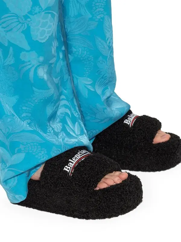 Balenciaga Slippers Platform In Shearling