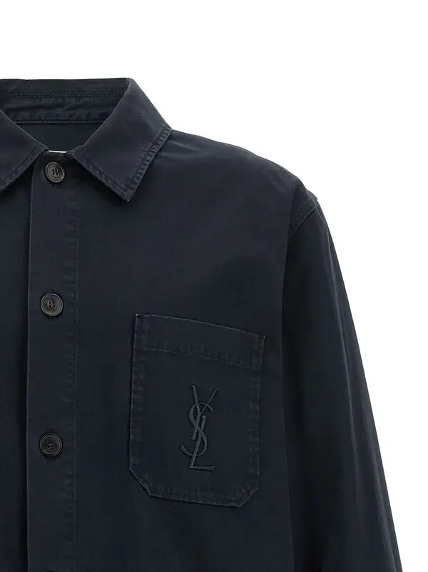 Saint Laurent Cassandre' Overshirt - Blue