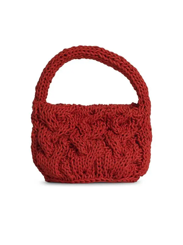 JW Anderson Knit' Leather Bag - Orange