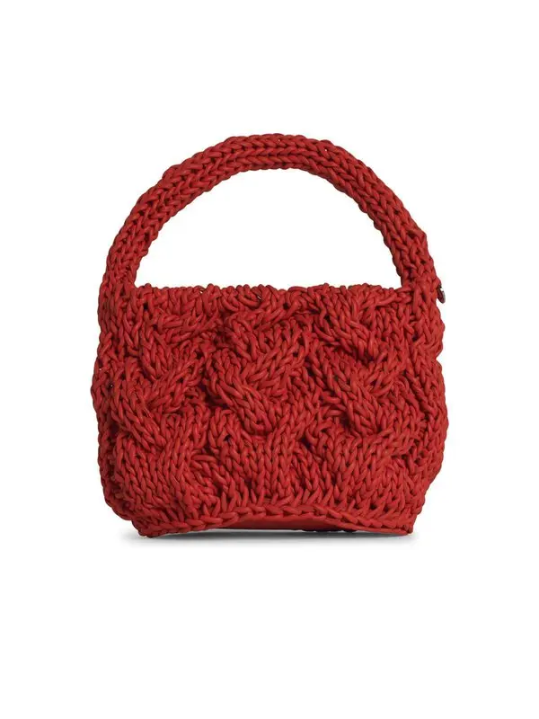 JW Anderson Leather Knit Bag - Orange