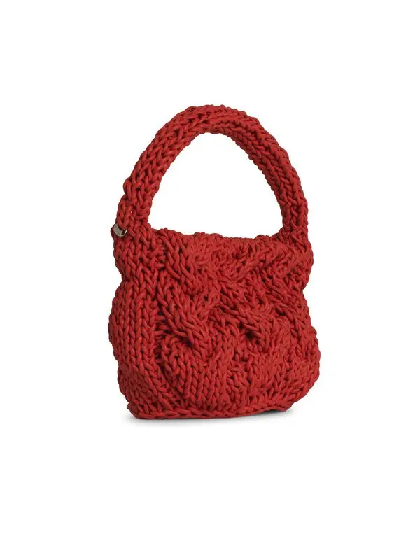 JW Anderson Leather Knit Bag - Orange