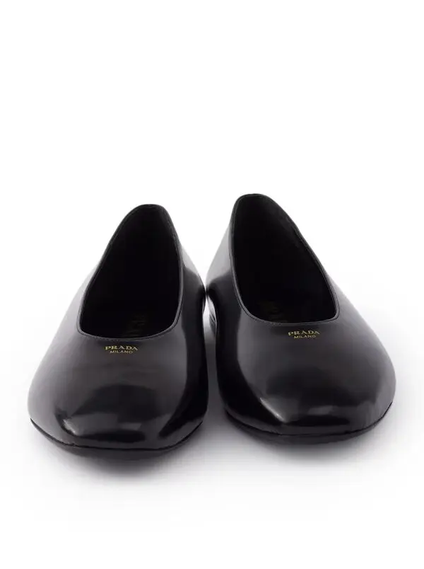 Prada Brushed Leather Ballerinas