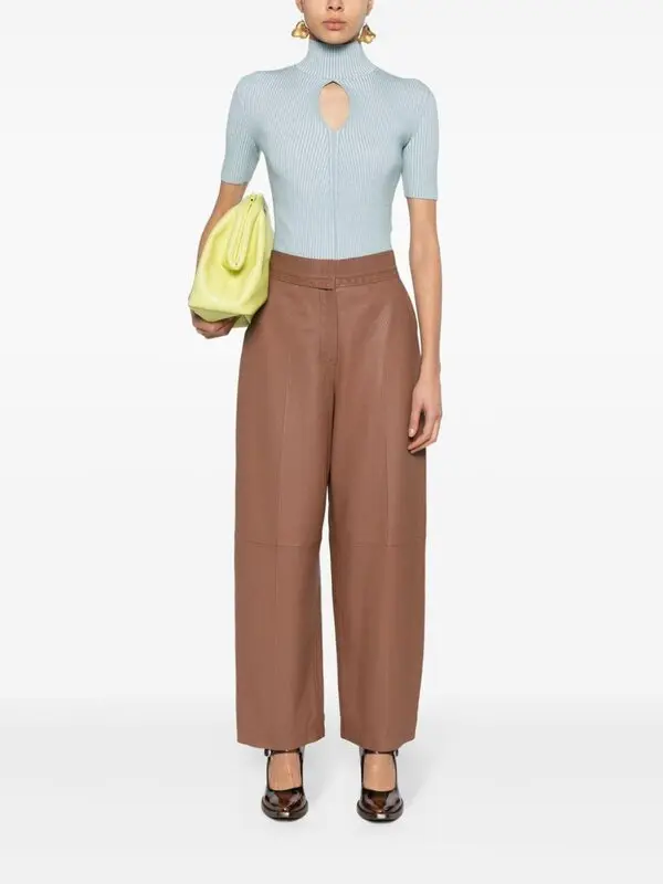 Fendi Pantaloni In Pelle