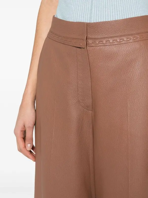 Fendi Pantaloni In Pelle