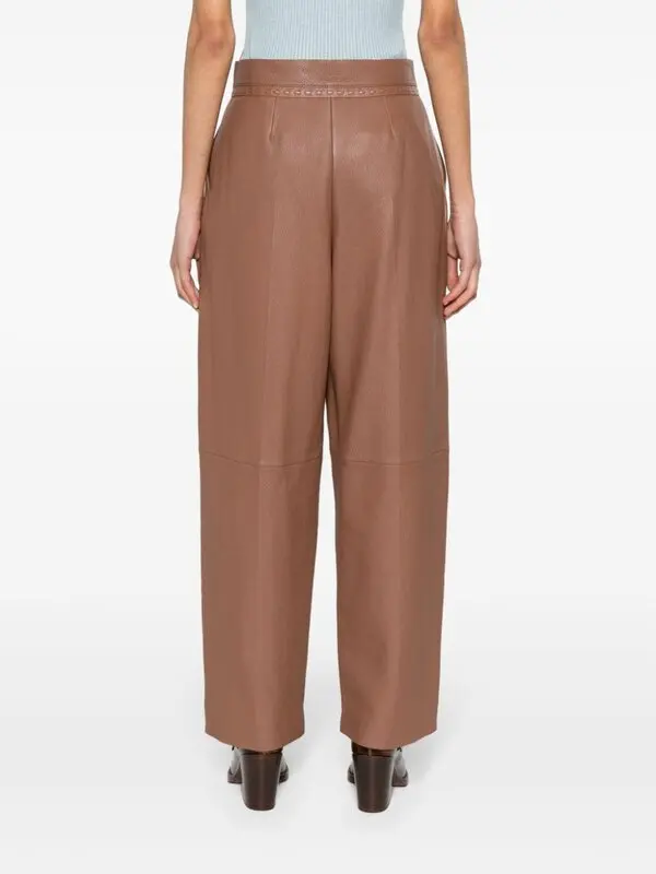 Fendi Pantaloni In Pelle