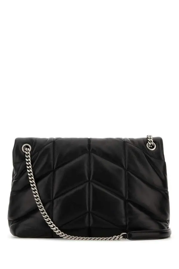 Saint Laurent Nappa Leather Medium Puffer Shoulder Bag - Black