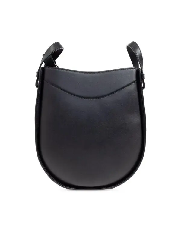 Loewe Hammock Slice Bag In Shiny Calfskin - Black