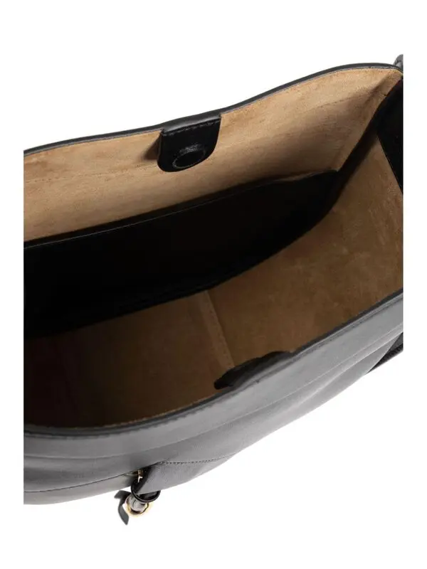 Loewe Hammock Slice Bag In Shiny Calfskin - Black