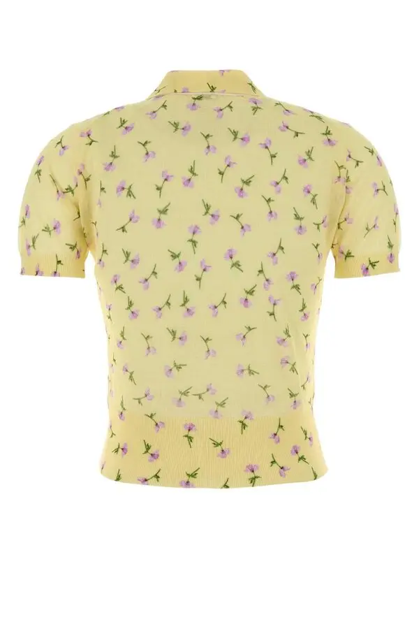 JIL SANDER Printed Cotton Blend Polo Shirt - Multicolor